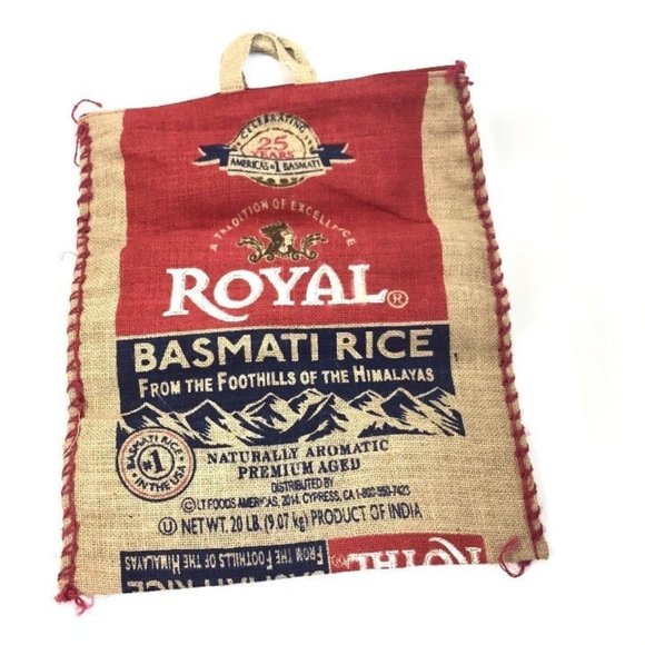 Royal | Bags | Royal Basmati Rice Burlap Zipper Top Bag | Poshmark
